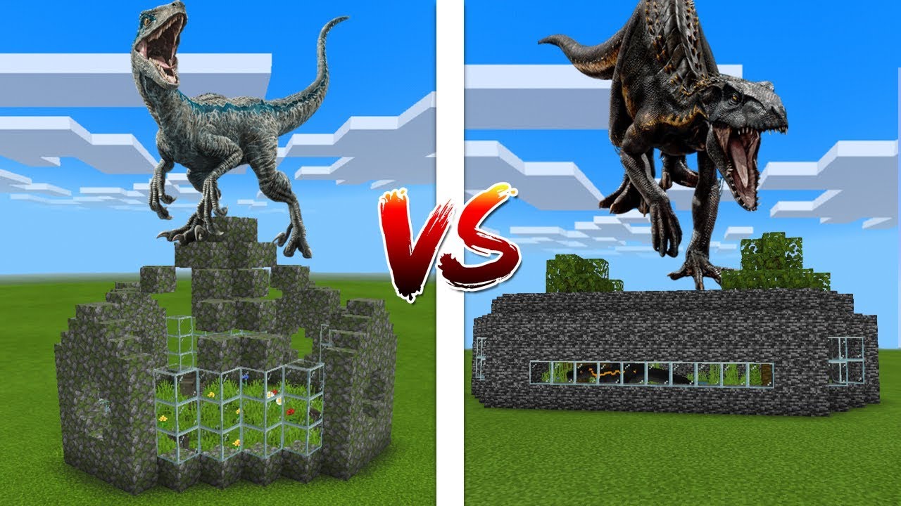 RAPTOR BLUE FARM vs INDORAPTOR FARM in Minecraft PE - YouTube