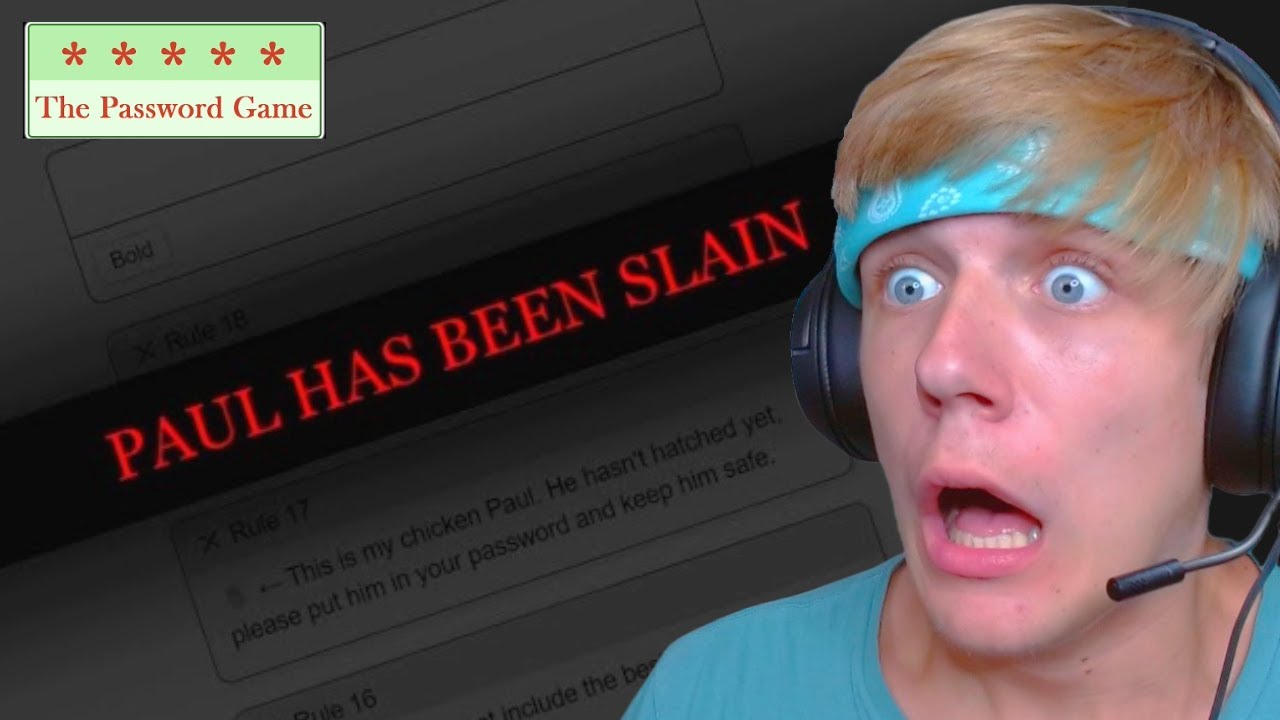 I KILLED PAUL | The Password Game - YouTube