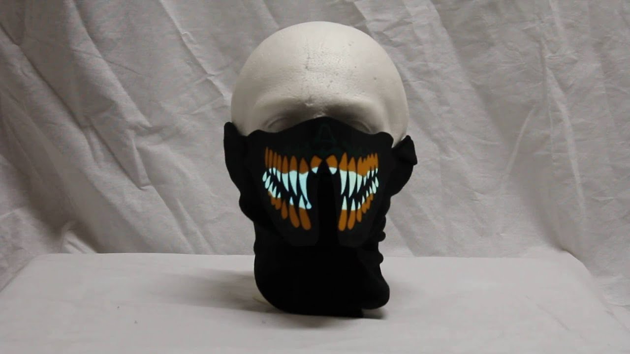 Rave Mask - sound sensitive (www.cool-mania.com) - YouTube