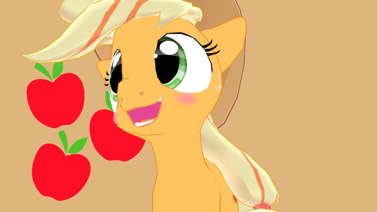 【MMD】はじめてのチュウ Ver.Applejack【My_Little_Pony】 - YouTube