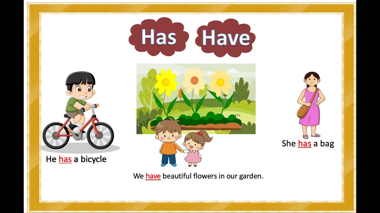 Use of Has and Have | English Grammar for Kids | Easy educational video ...