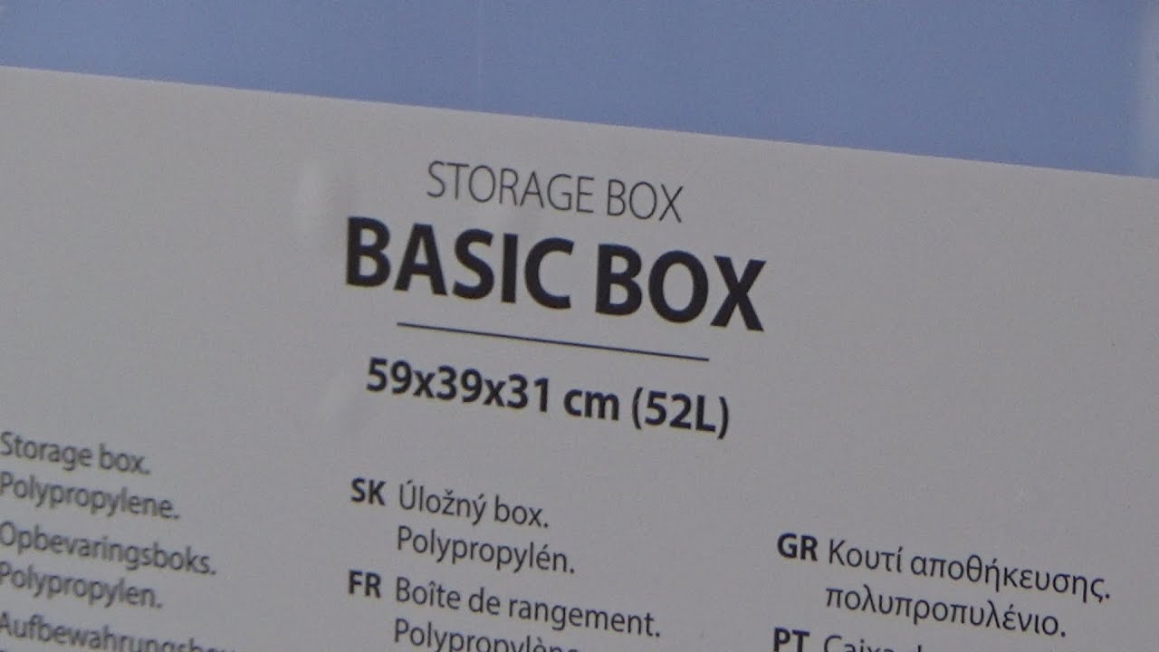 JYSK Storage Box Basic Box 59x39x31 cm 52L Unboxing and Test - YouTube