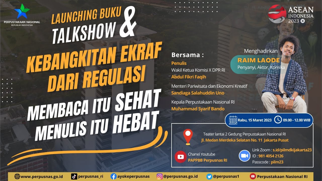 Launching Buku dan Talkshow Kebangkitan Ekraf dari Regulasi (PILM DKI ...