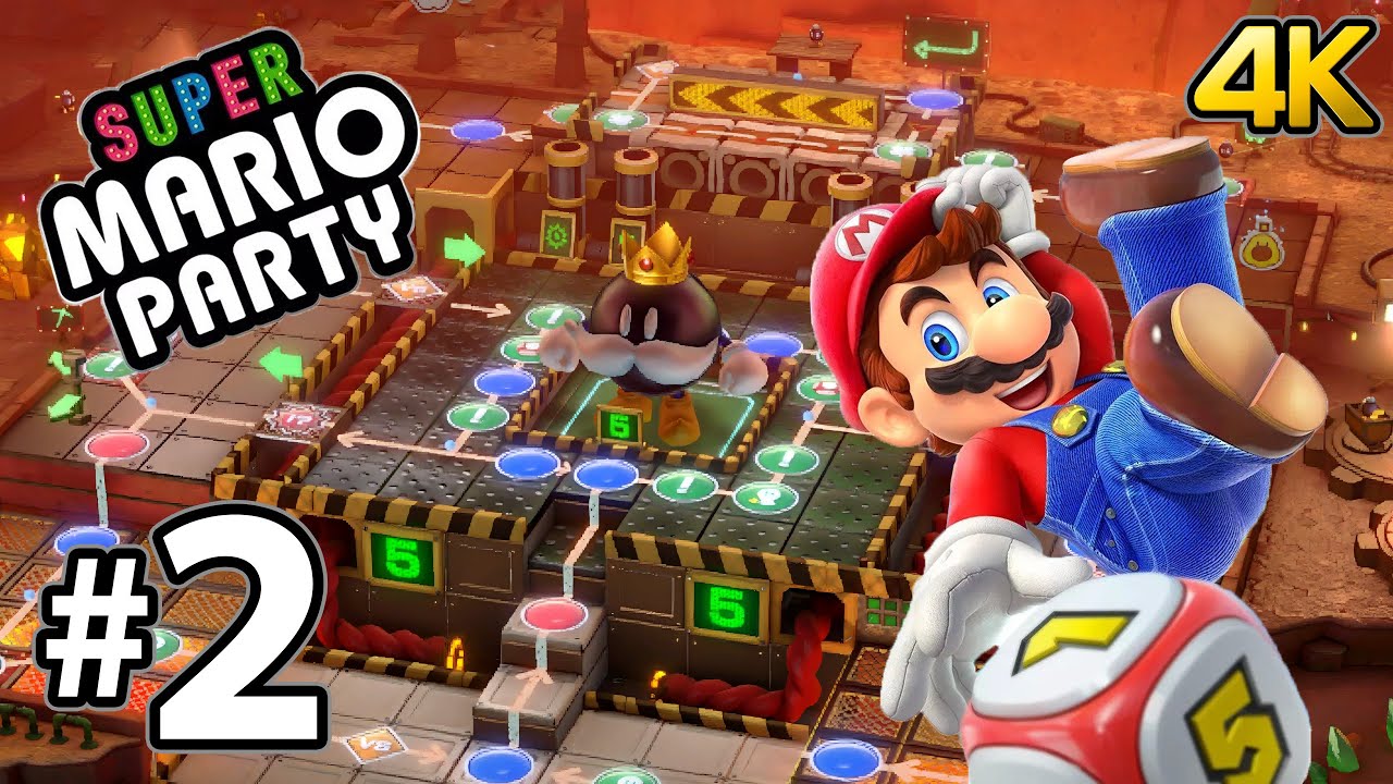 Super Mario Party Walkthrough | King Bob-omb;s Powderkeg Mine Full ...