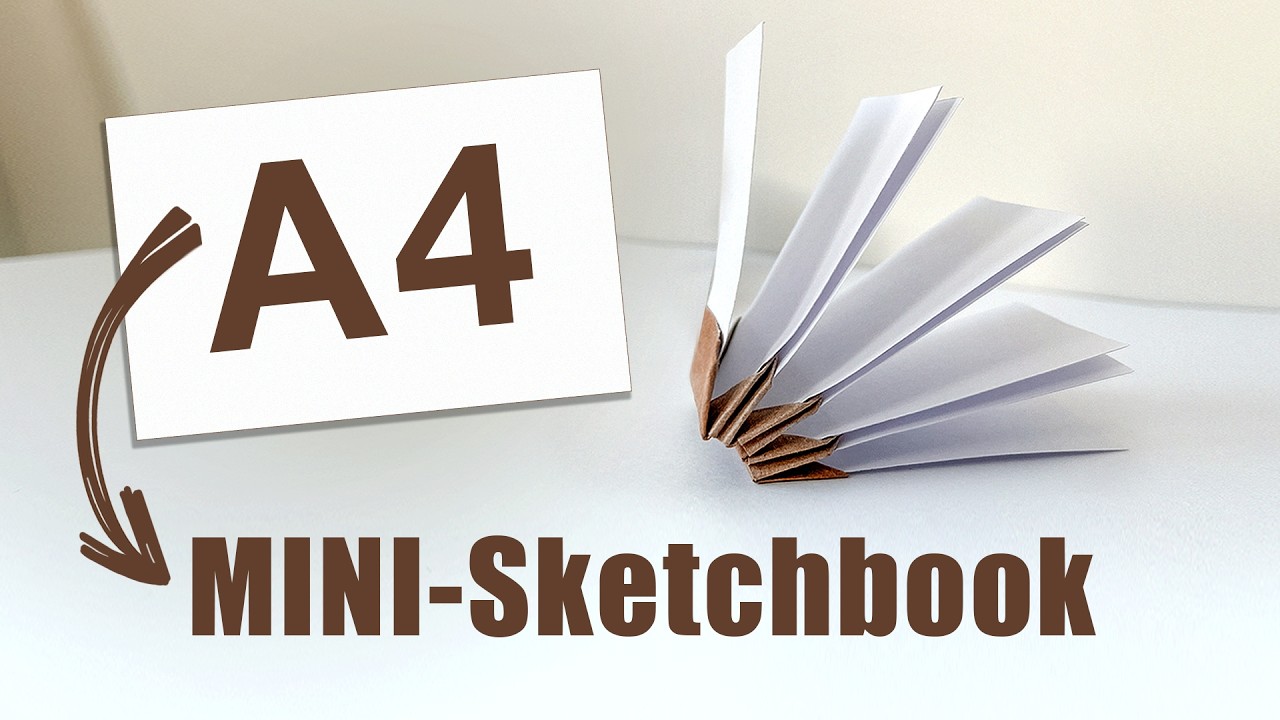 How to Make a Sketchbook Easily: Turn One A4 Paper into a Drawing ...