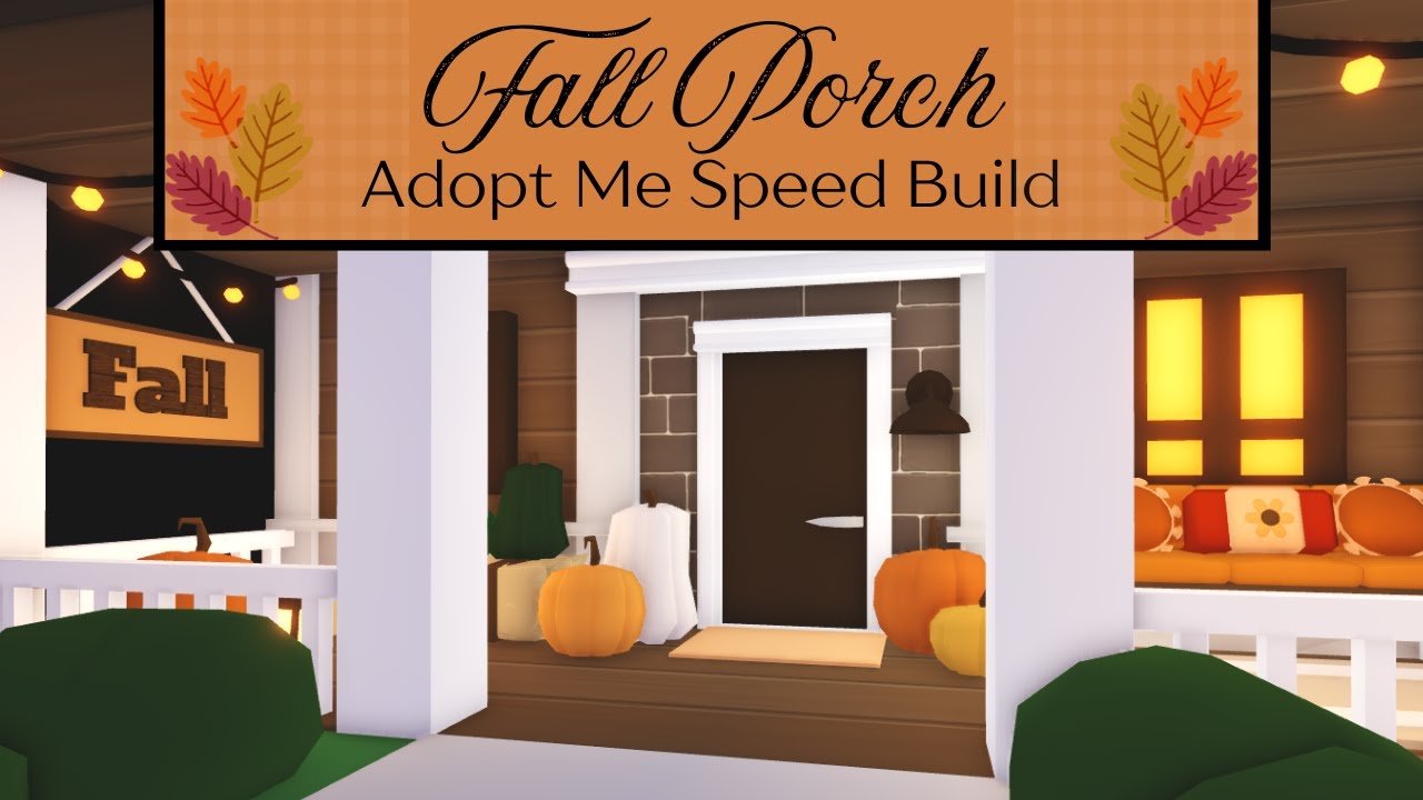 Fall Front Porch 🍂 | Adopt Me Speed Build - YouTube