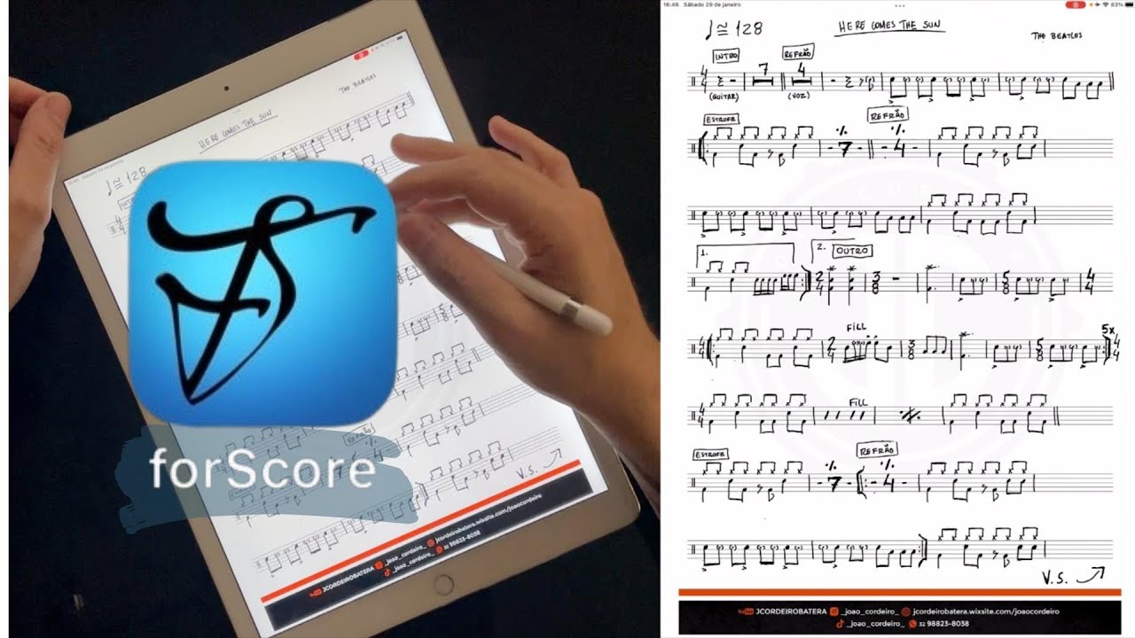 Escrevendo partituras no tablet (Ipad Pro / Apple pencil / Forscore ...
