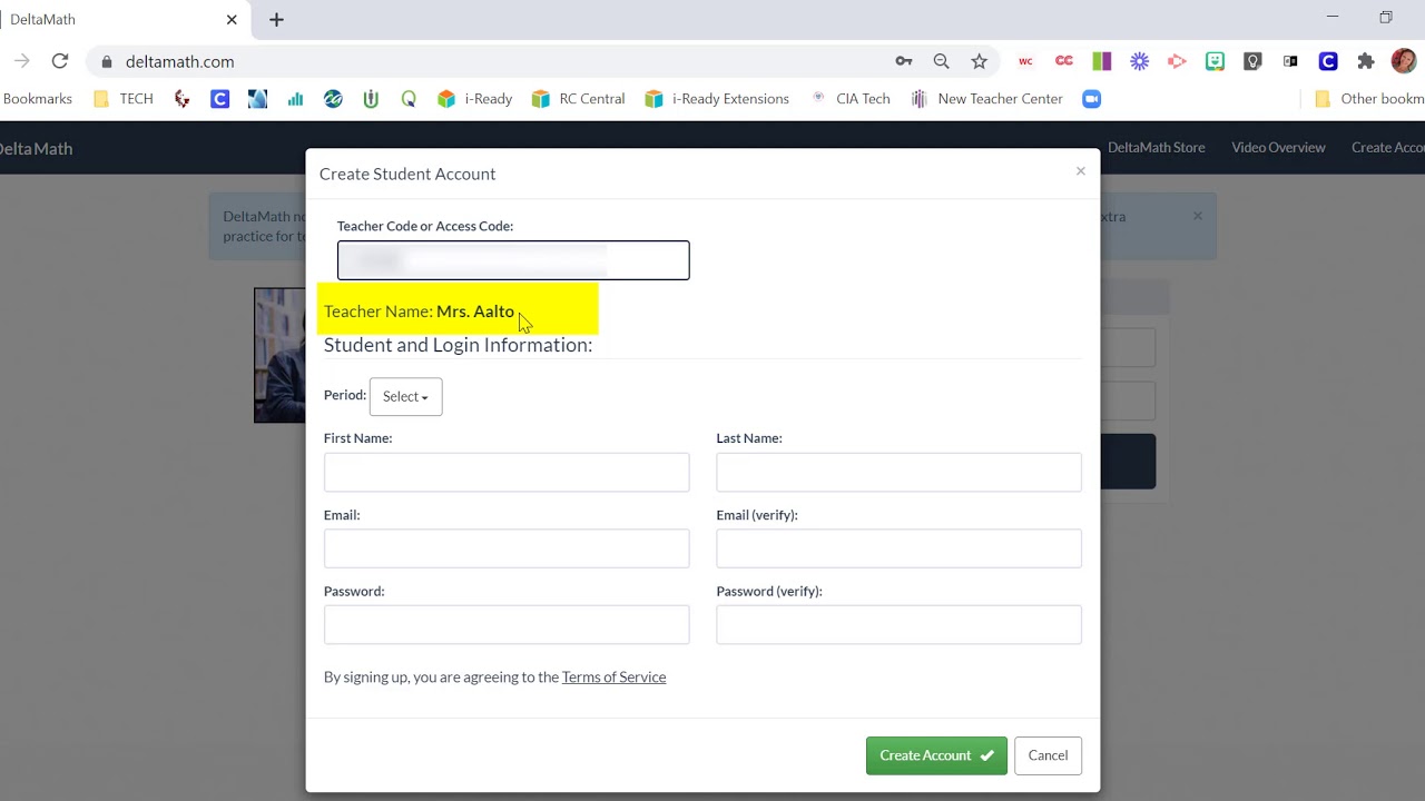 Delta Math - Creating a Student Account - YouTube