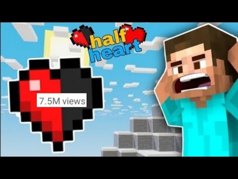 minecraft half heart challenge 🤯 - YouTube