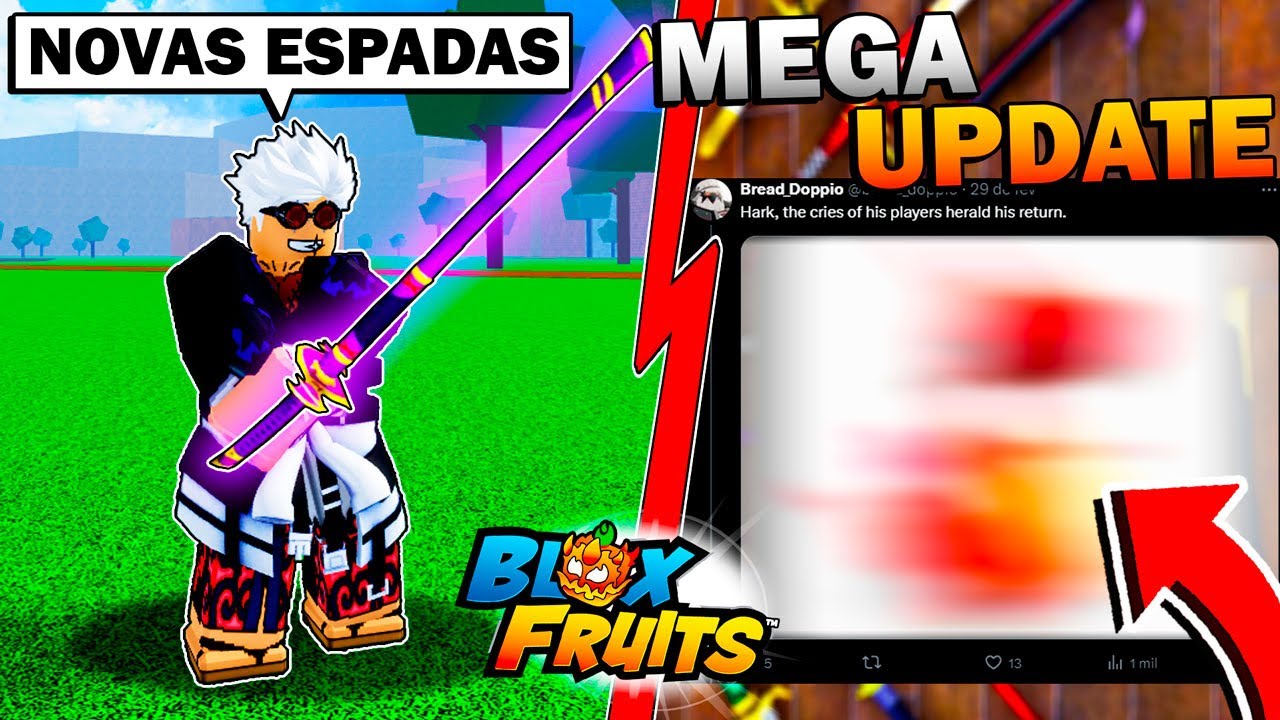 VAZOU! NOVAS ESPADAS da NOVA ATUALIZAÇÃO do BLOX FRUITS!!! - YouTube