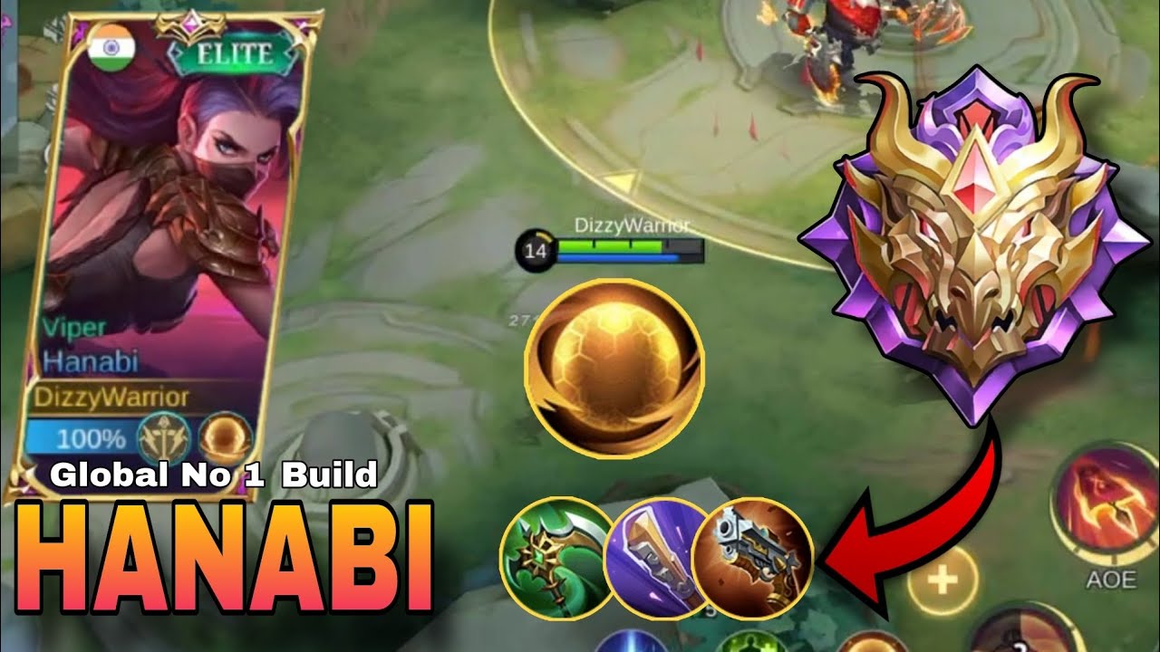 SINGLE LANER MM HANABI || GLOBAL NO 1 BUILD MLBB || Solo Ranking ...