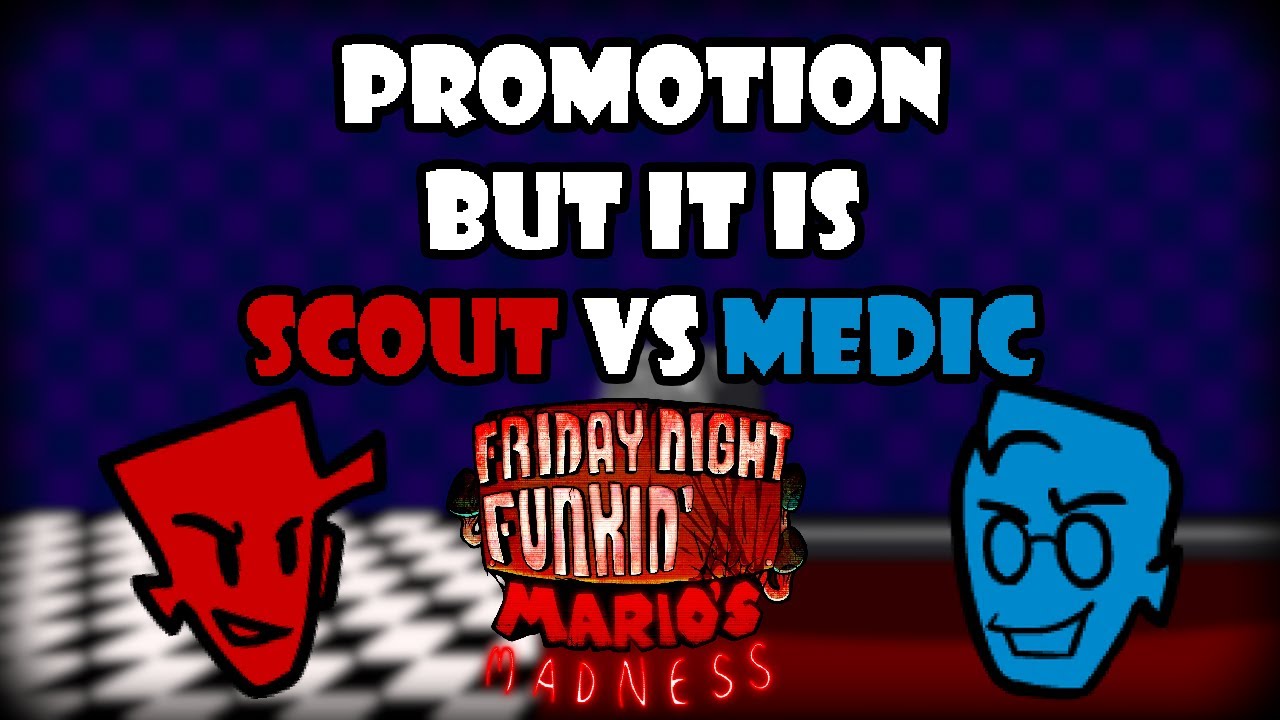 Promotion - FNF - Mario's Madness V2 but its scout vs medic - YouTube