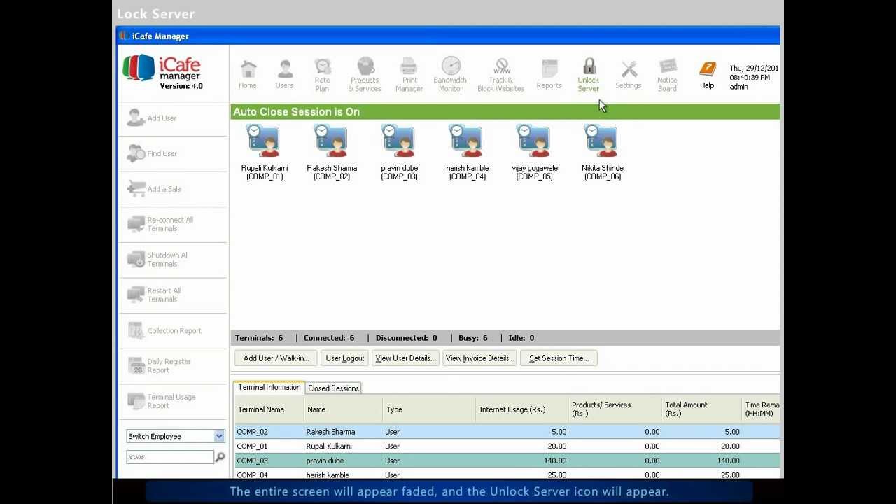 iCafe Manager: Lock Server - YouTube