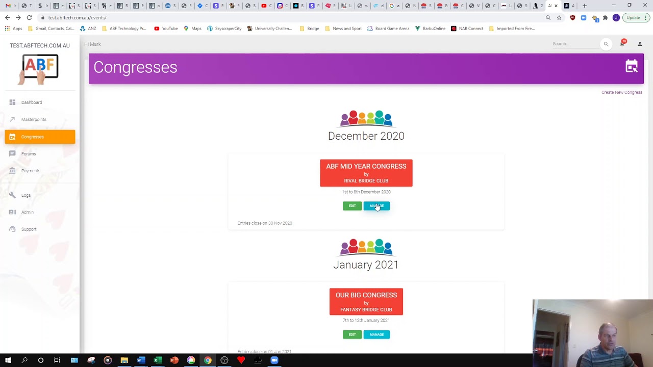 Convener functions - part 2 (Managing congress entries, payments and ...