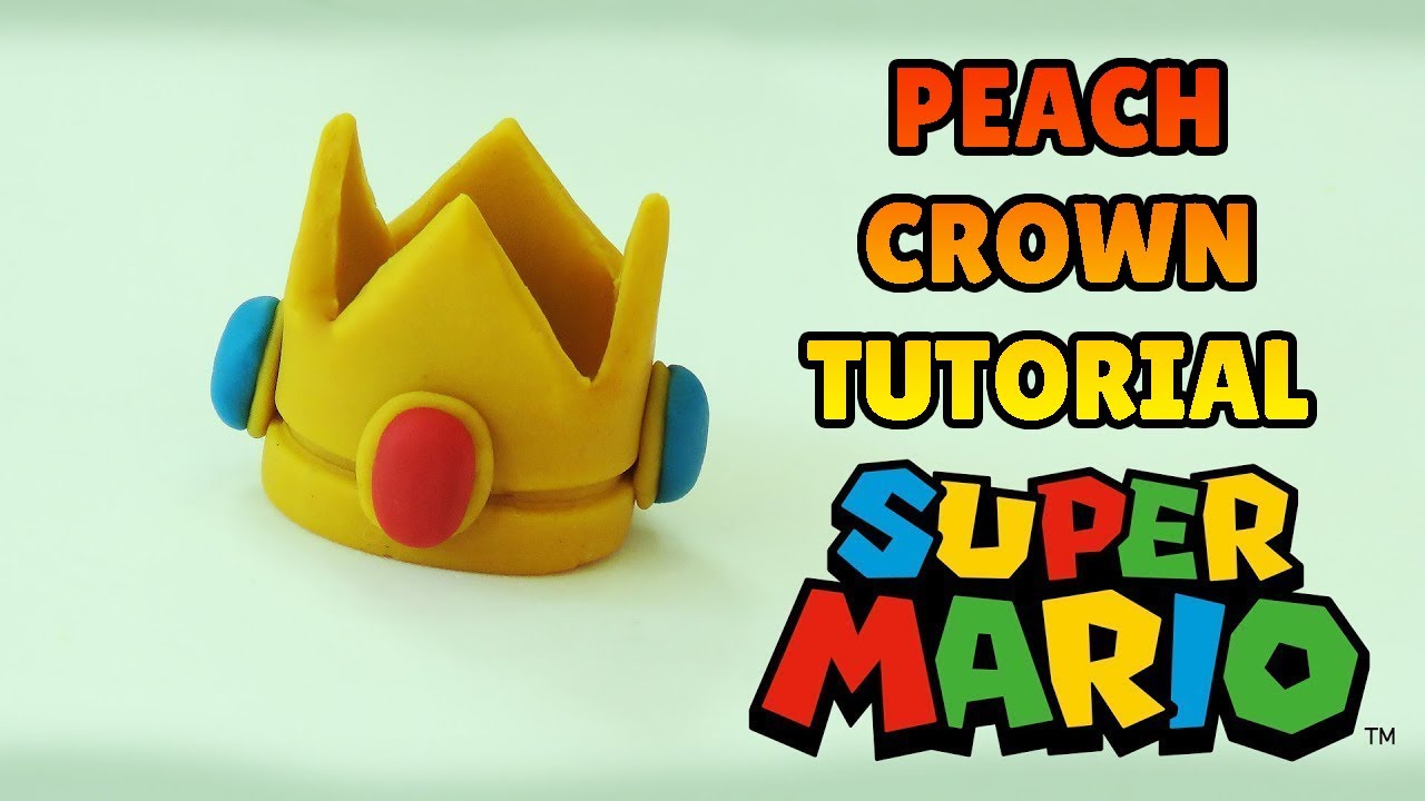🔴DIY How to Make PRINCESS PEACH CROWN - Easy Polymer Clay and Fondant ...