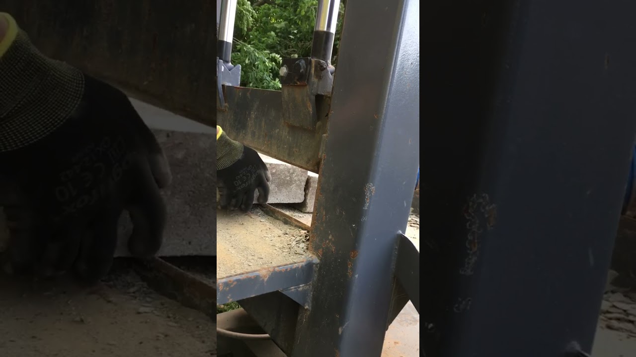 TMA ST600 stone cropper cutting 4" block - YouTube