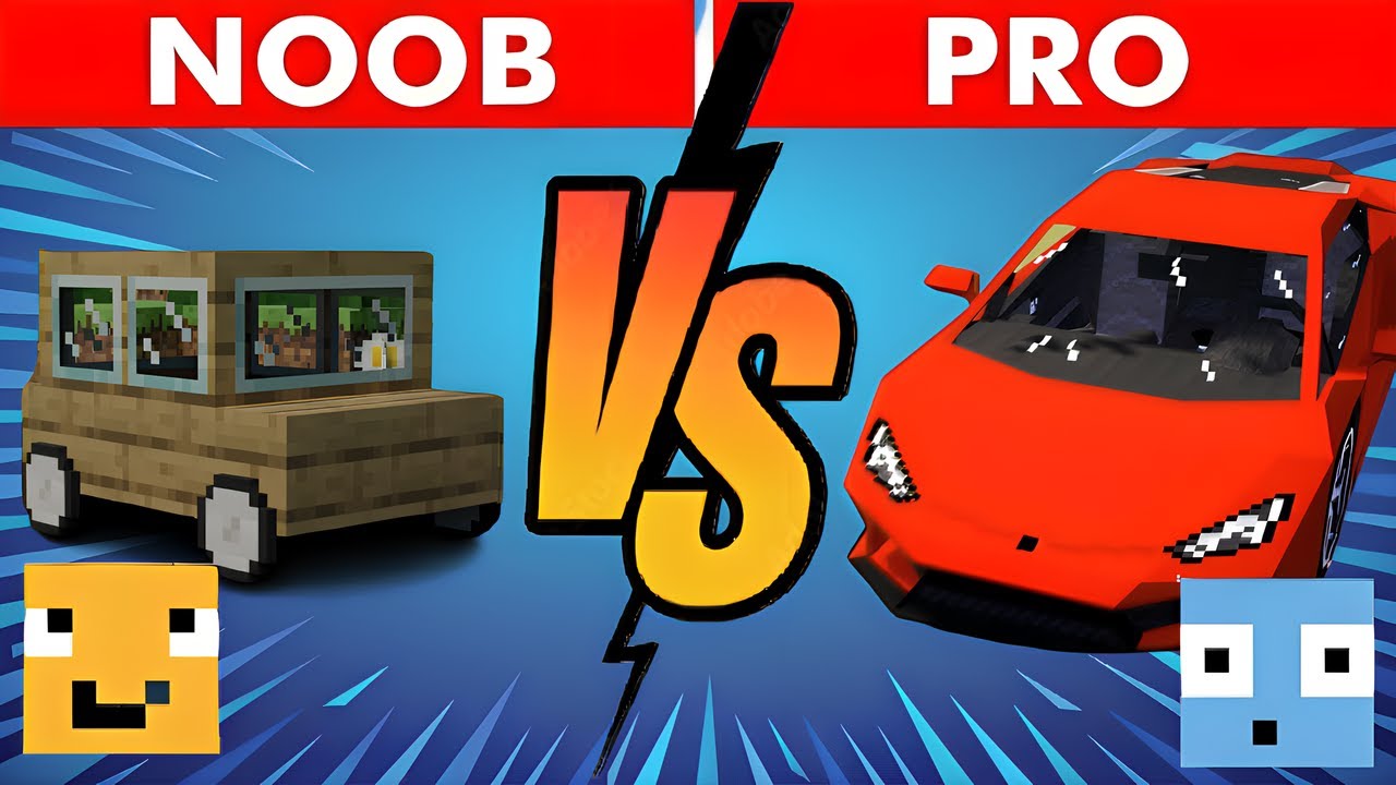 Minecraft NOOB vs PRO: RACECAR BUILD CHALLENGE - YouTube