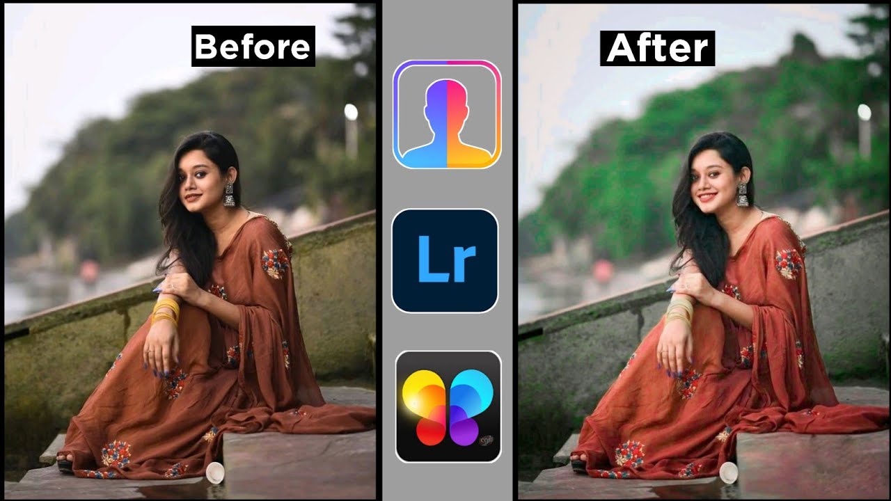 Blue and green effect lightroom photo editing tutorial in mobile || Sumon Editing Zone - YouTube