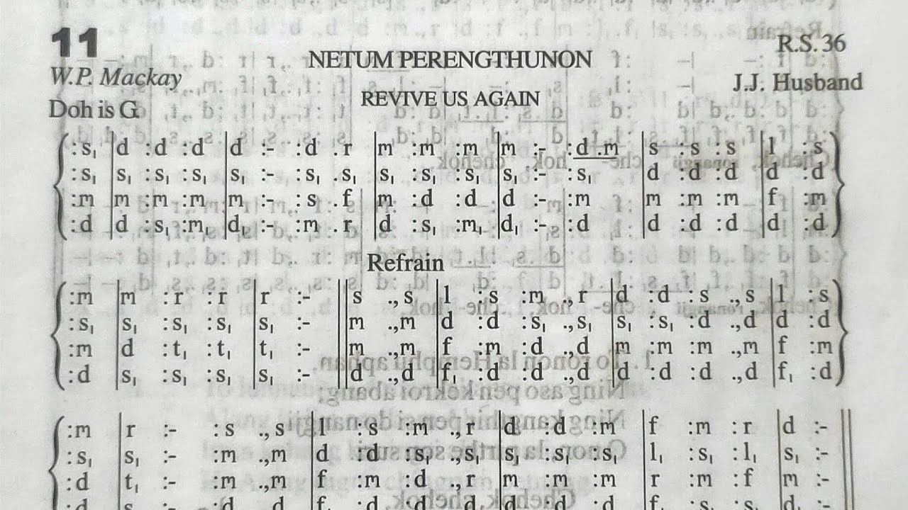 Revive us again (Netum aphan Pereng thunon) tonic solfa version - YouTube