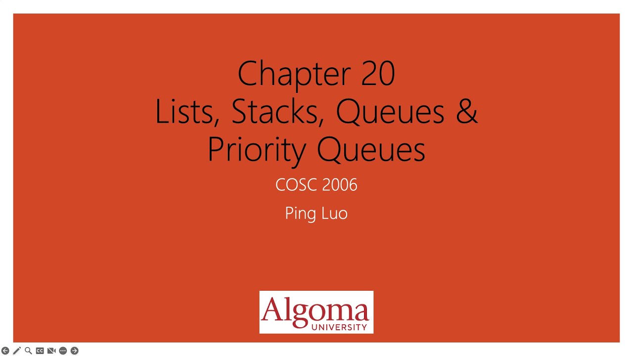Chapter 20 - Lists. Stacks & Queues - YouTube
