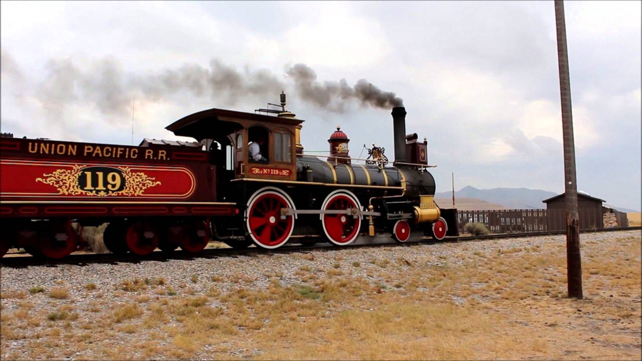 Union Pacific No 119 @ Golden Spike NHS - YouTube