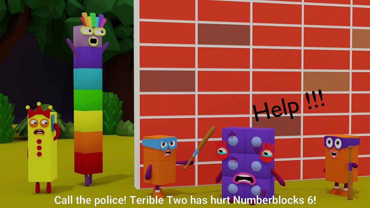 Call the police! Terible Two has hurt Numberblocks 6! - Numberblocks ...