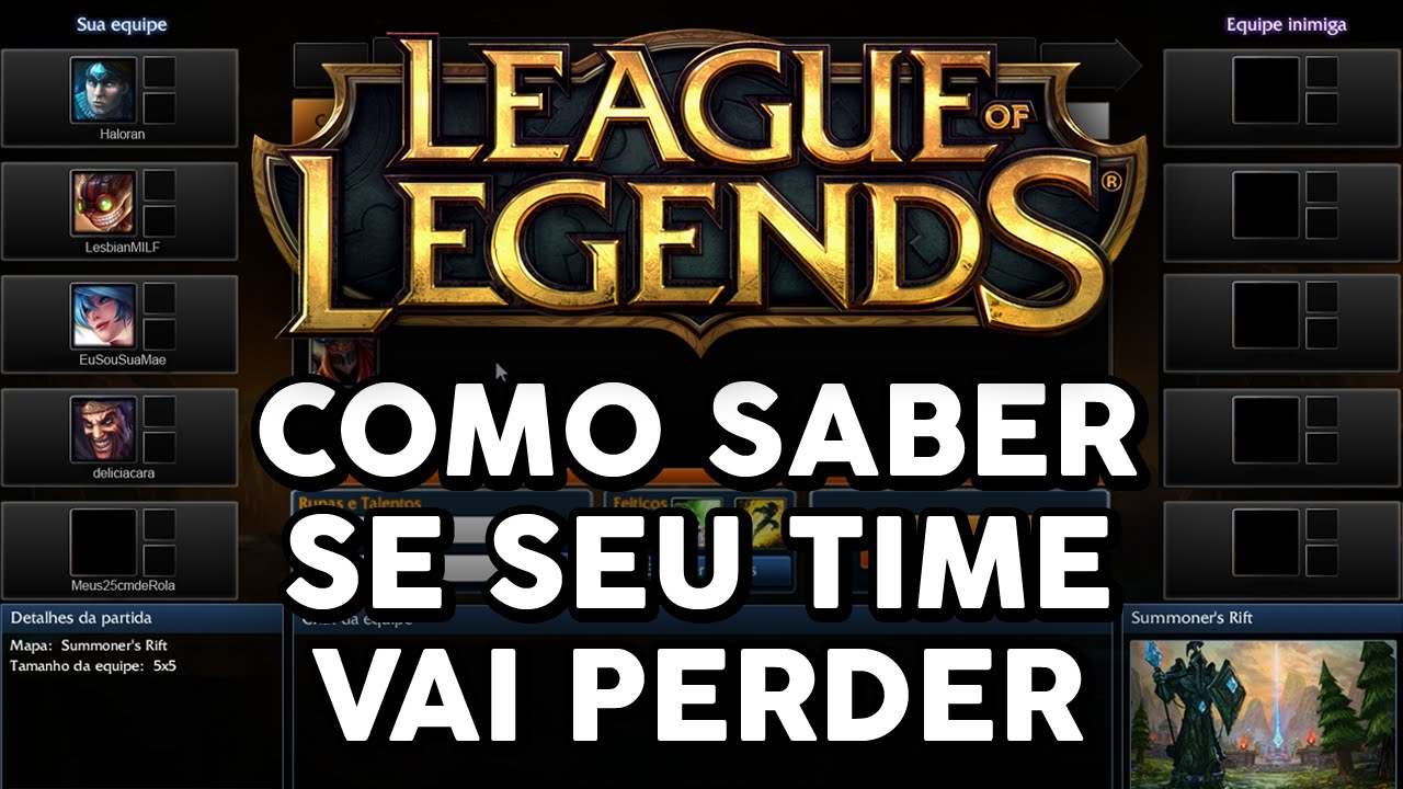 COMO SABER SE SEU TIME VAI PERDER (LEAGUE OF LEGENDS) - YouTube