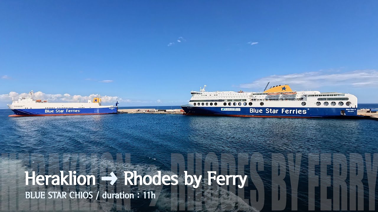 [4K] Greece from Heraklion(Crete) to Rhodes by Ferry 그리스 헤라클리온(크레타) 로데스 ...