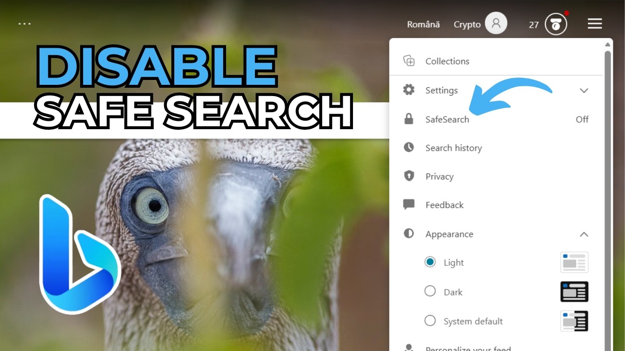 How to Turn Off Bing Safe Search - YouTube