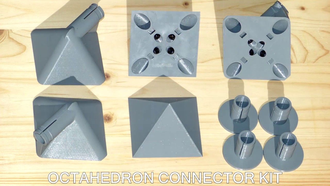DIY Octahedron connector kit - YouTube