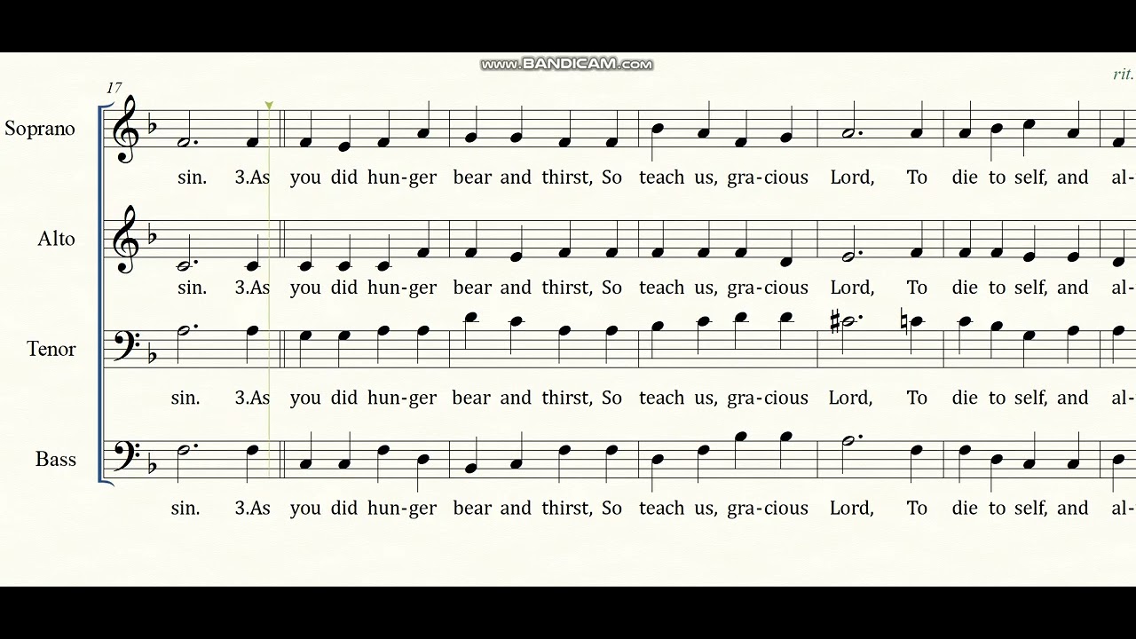 Lord Throughout These Forty Days - Claudia F. Hernaman (adapt. Richard ...