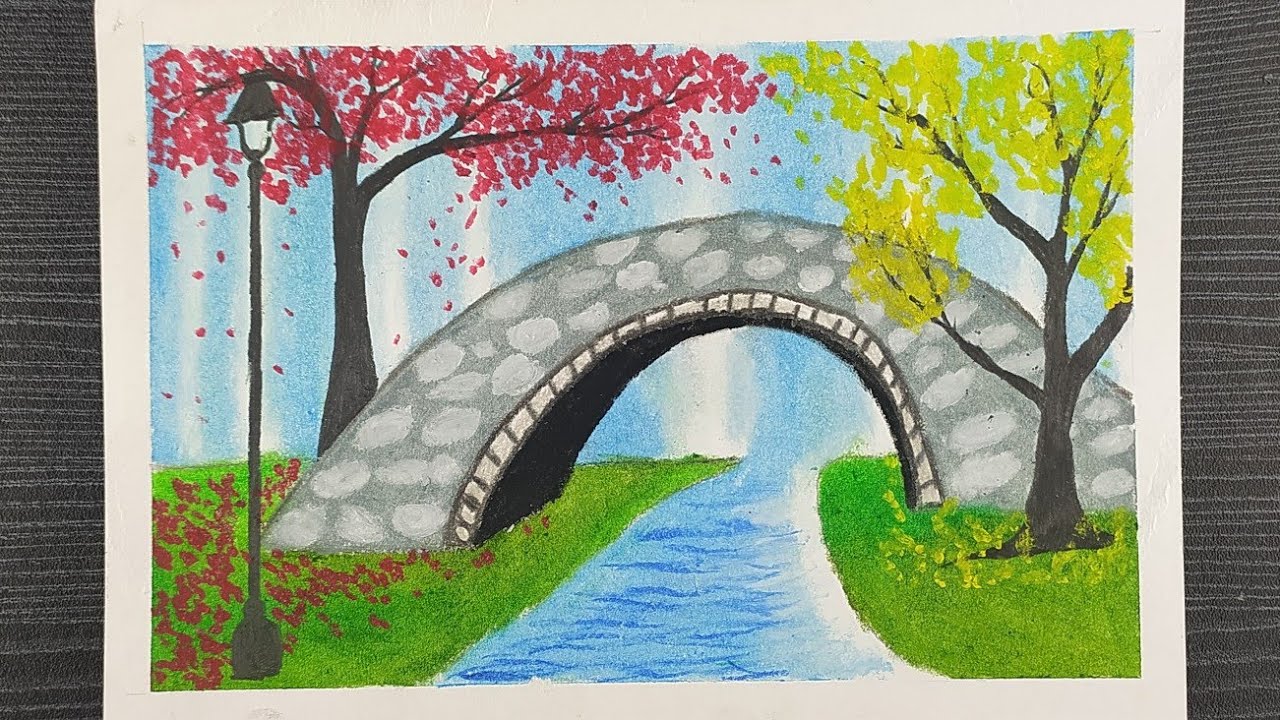 Easy bridge scenery drawing - westloan