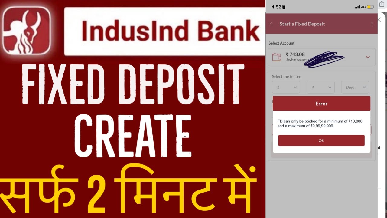 how to create fd in indusind bank| indusind bank fd kaise kare ...