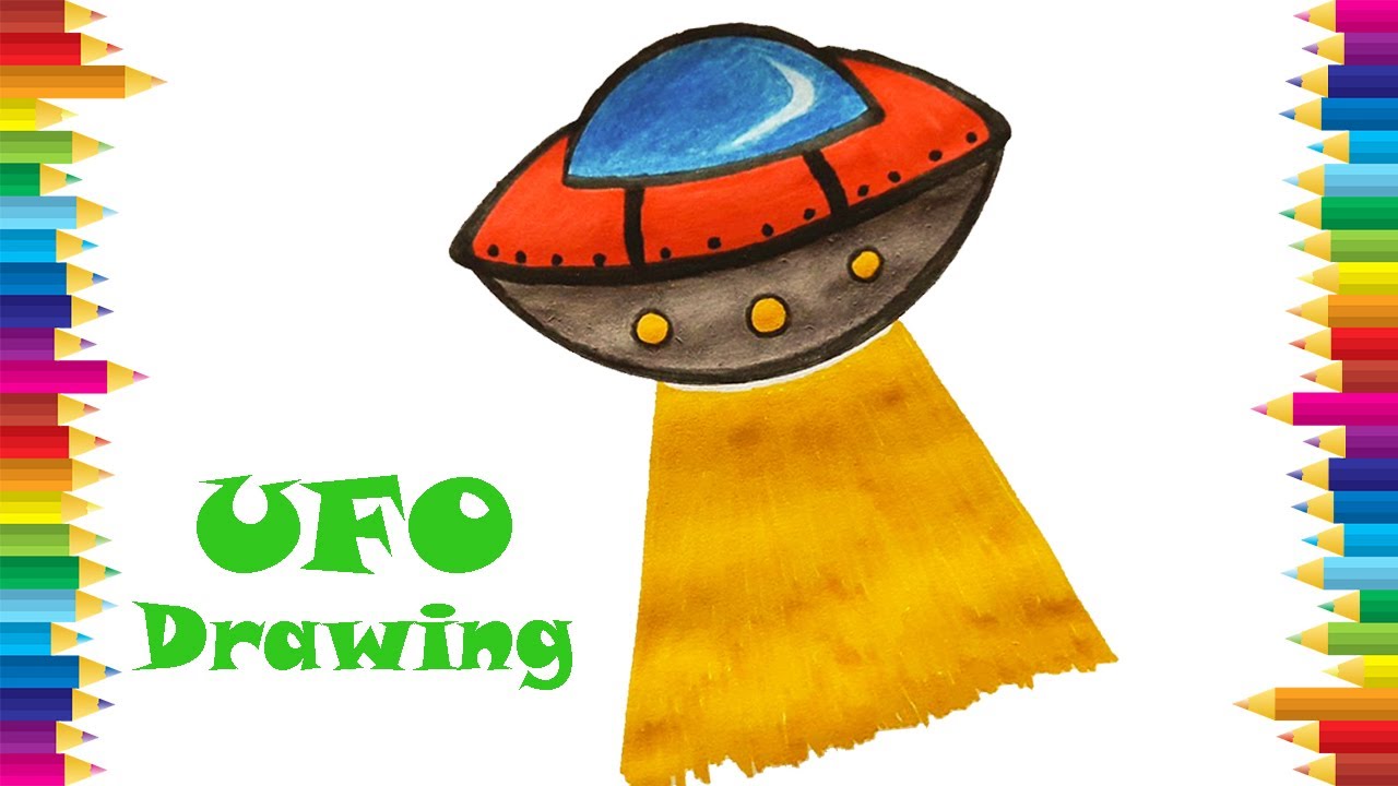 How to draw a UFO - YouTube