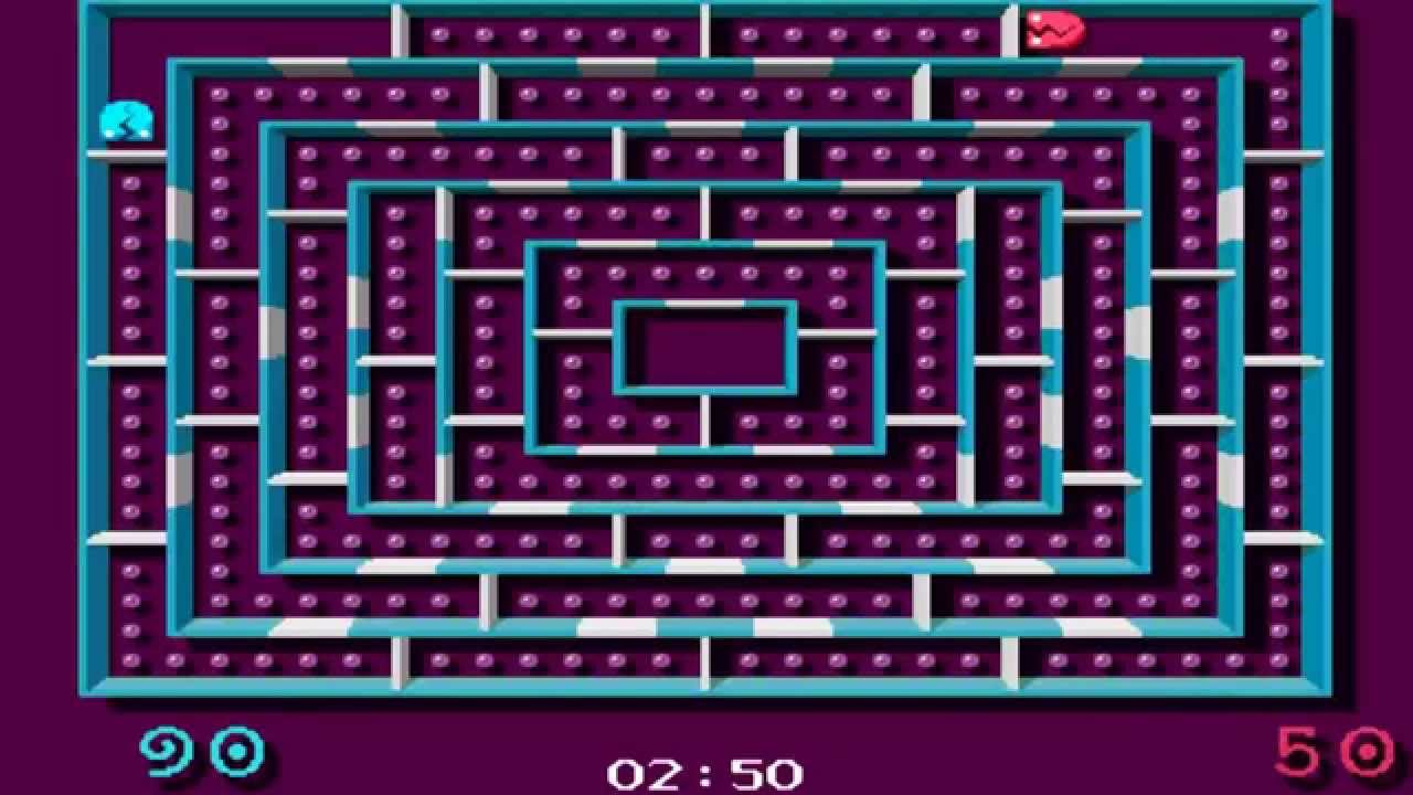 AMIGA Labyrinth Det Nye Computer 1990 PACMAN PAC MAN QUIZ VERSION ...
