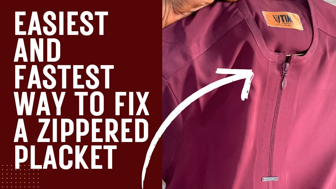How to fix a zippered placket - YouTube