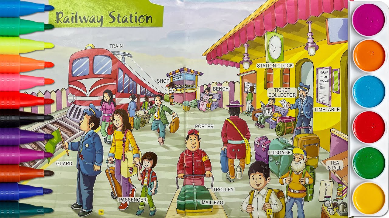 Know things of Railway station in english varnmala with pictures from ...