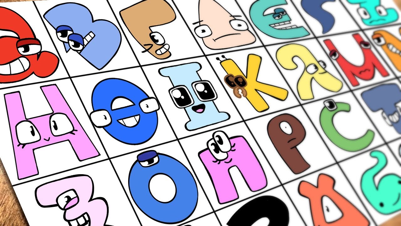 Drawing Coptic Alphabet Lore (Ⲁ-Ϯ) / How to draw Alphabet Lore MEME ...