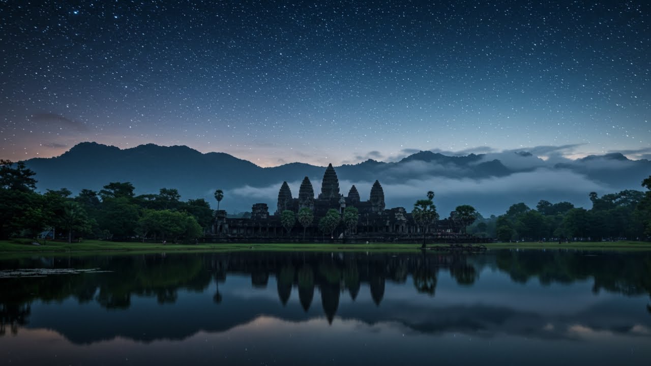 "Silent Majesty: Angkor Wat Beneath the Starry Night" - YouTube