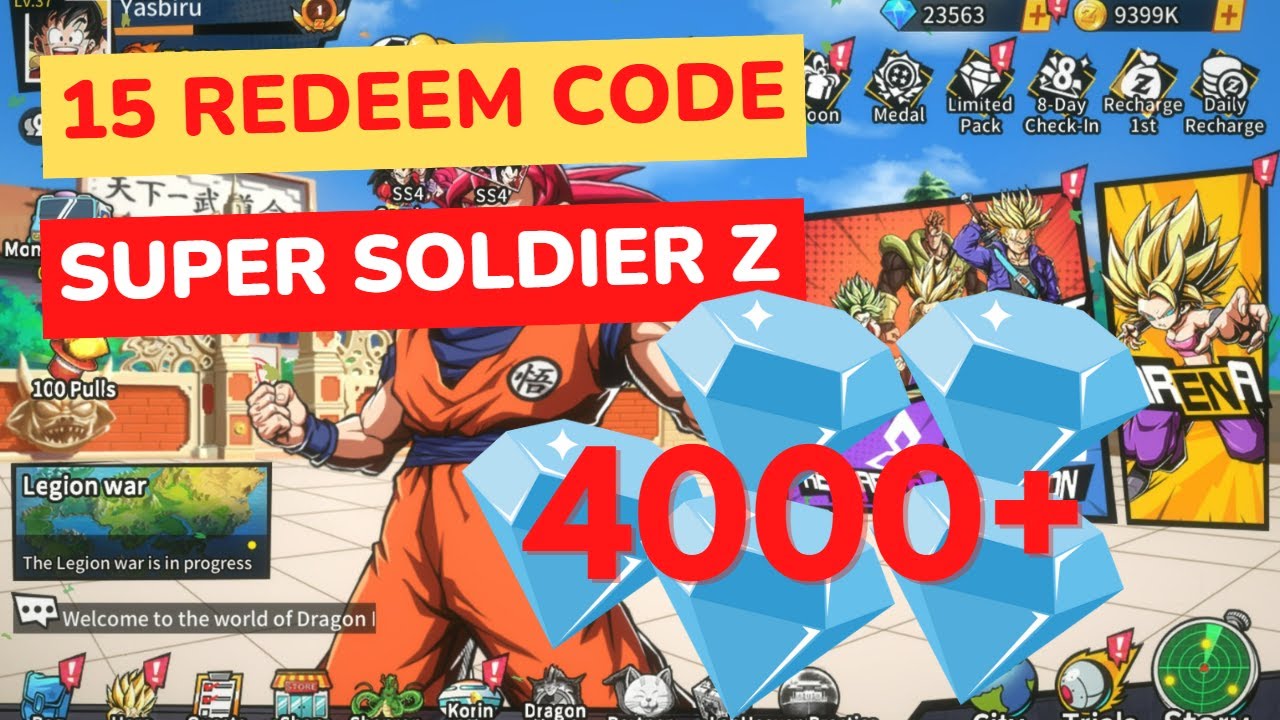 15 REDEEM CODE. 4000++ 💎💎💎 | SUPER SOLDIER Z - YouTube