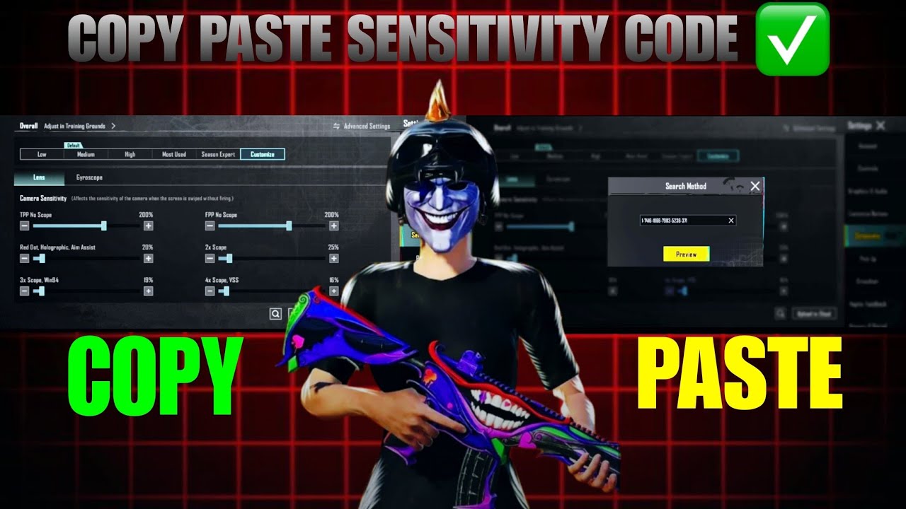 BGMI Me Sensitivity Code Kaise Dale I How To Copy/Paste Sensitivity ...