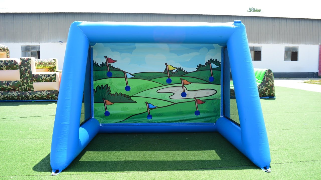 Inflatable Golf Target Shoot Games - YouTube