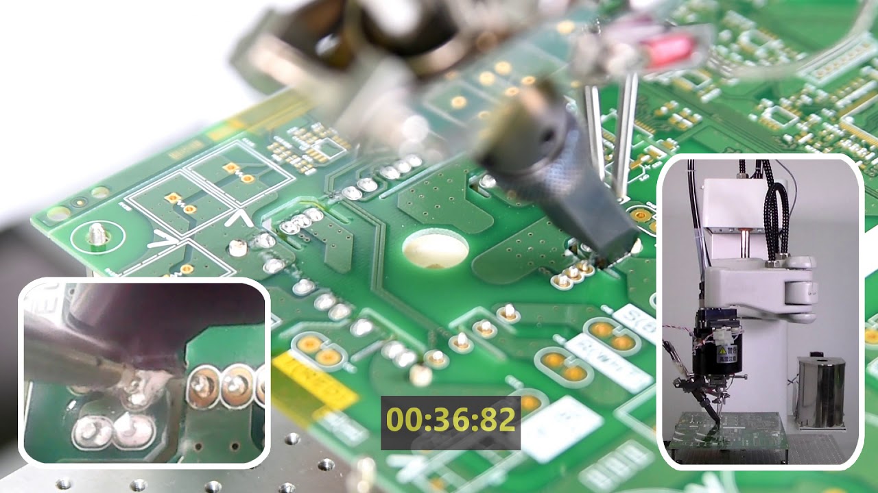 자동 납땜 로봇 솔더링(Auto robot Soldering) - Drag & Point Soldering #06 - YouTube
