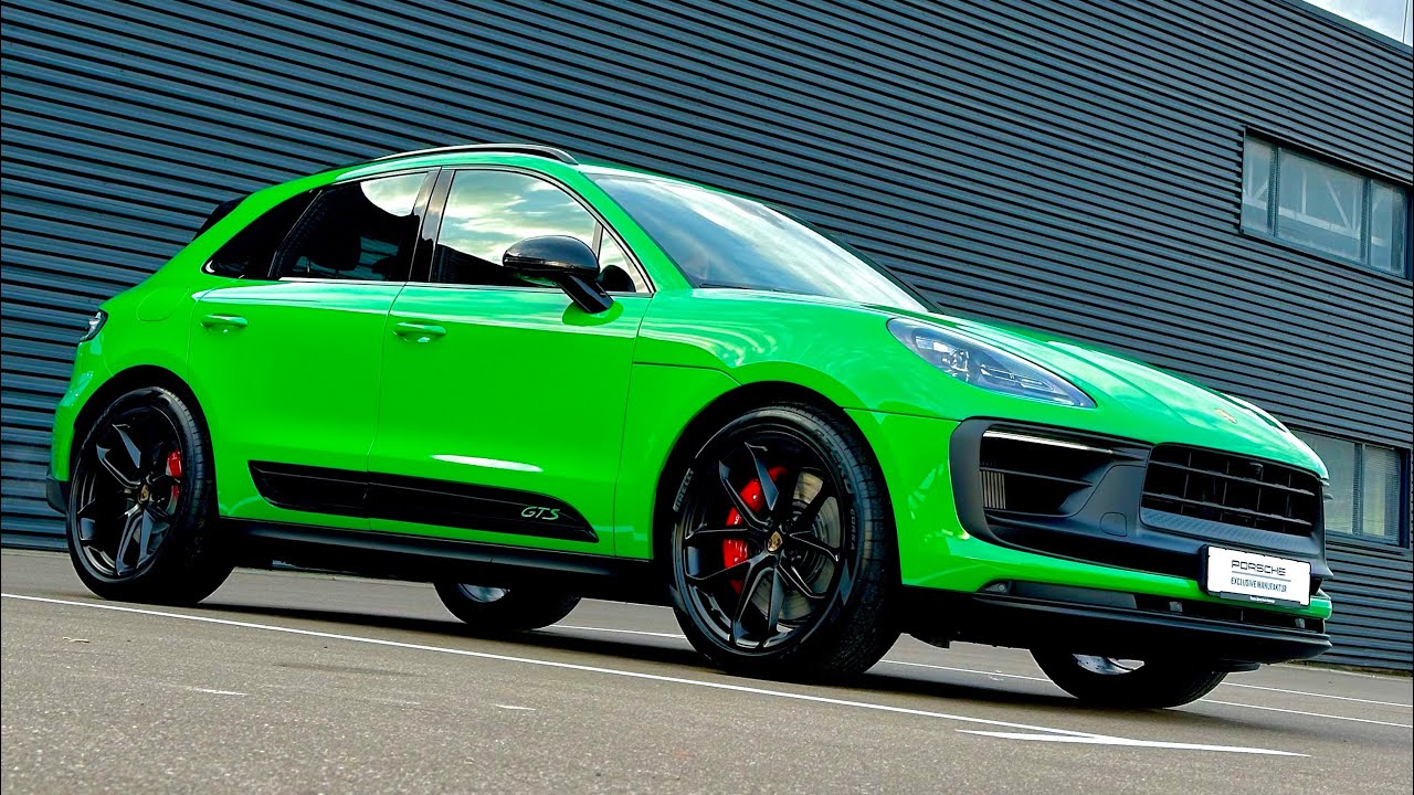 Porsche Macan GTS python green test sports exhaust - YouTube