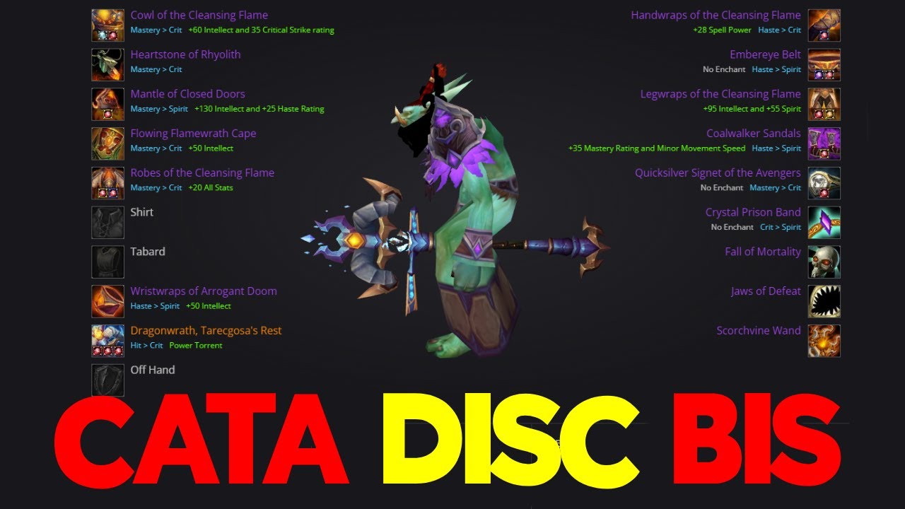 Firelands Discipline Priest Gearing Guide - YouTube