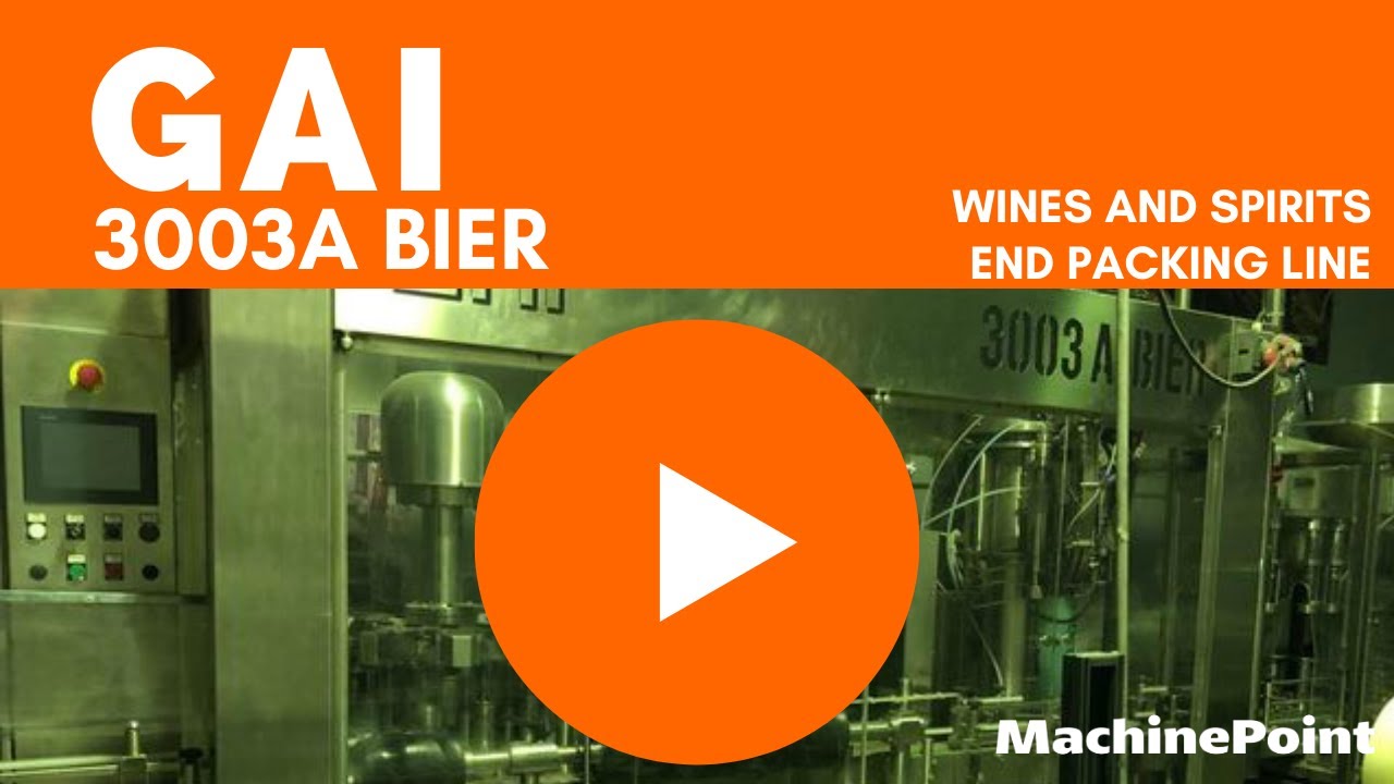 GAI 3003A BIER Wines and spirits end packing line | GAI Machines - YouTube