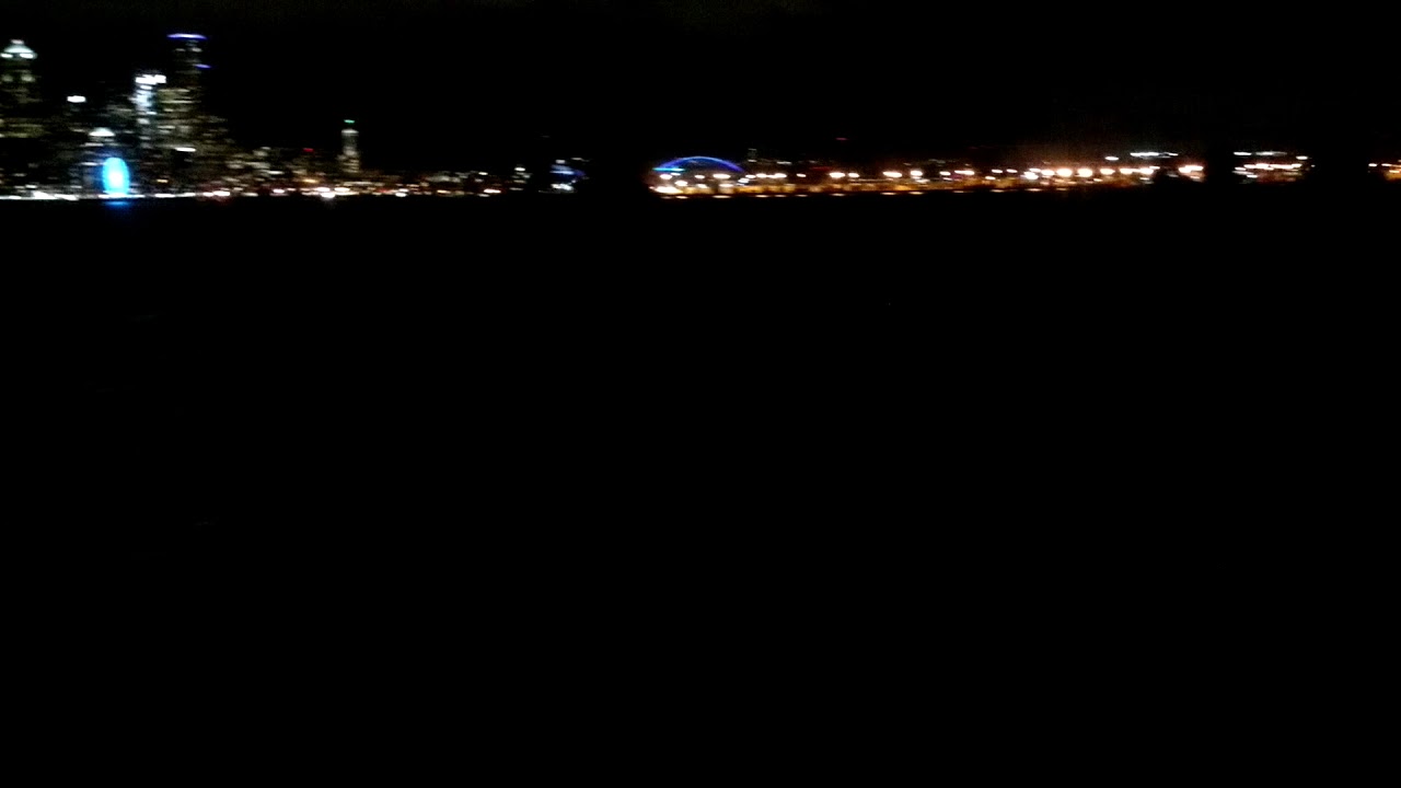ferry night view of Seattle - YouTube