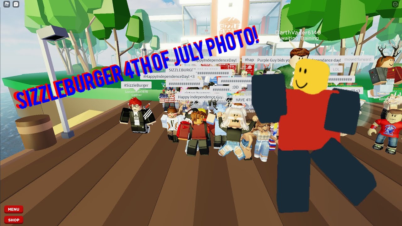 Roblox SizzleBurger 4th of July Photo! - YouTube