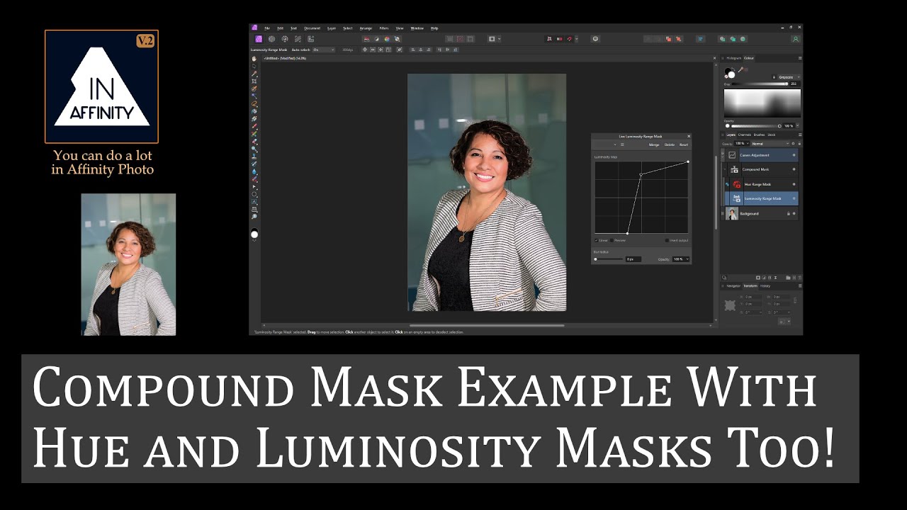 Compound Mask Example with Hue and Luminosity Masks too! - YouTube