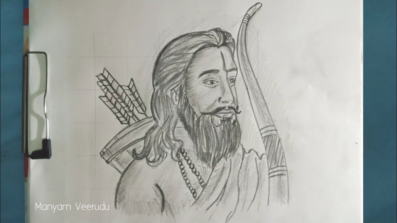 How To Draw Alluri Seetarama Raju | Indian Freedom Fighter - YouTube